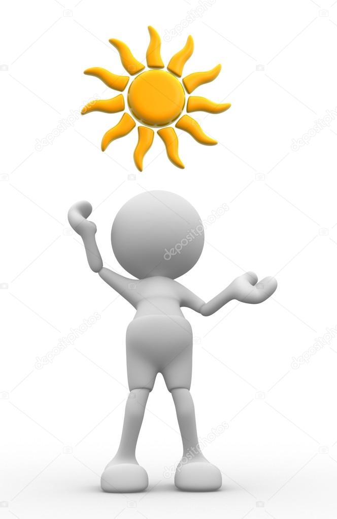 Person with sun over head — Stock Photo © orlaimagen #60638549