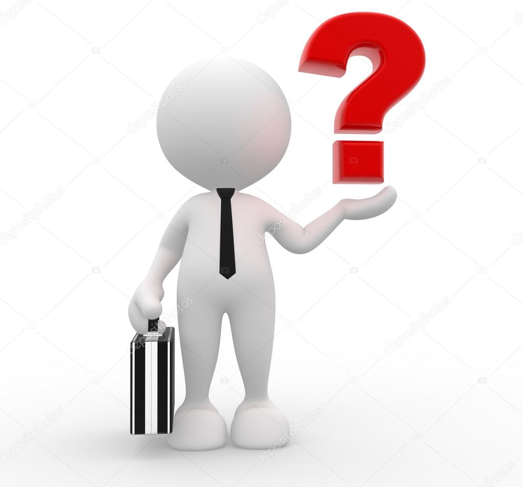 Persona con signo de interrogación — Foto de stock #60638591 © orlaimagen