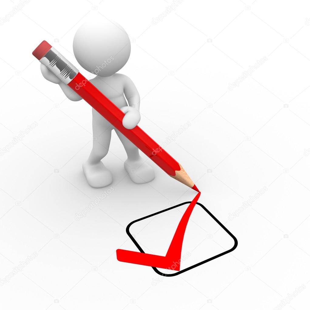 Persona con lápiz y lista de verificación 2022