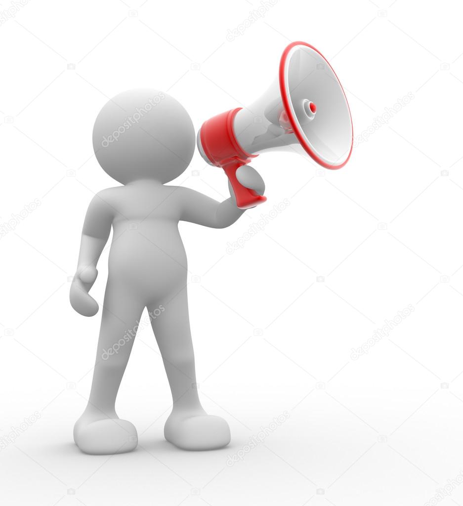 Person holding megaphone Stock Photo by ©orlaimagen 60639857