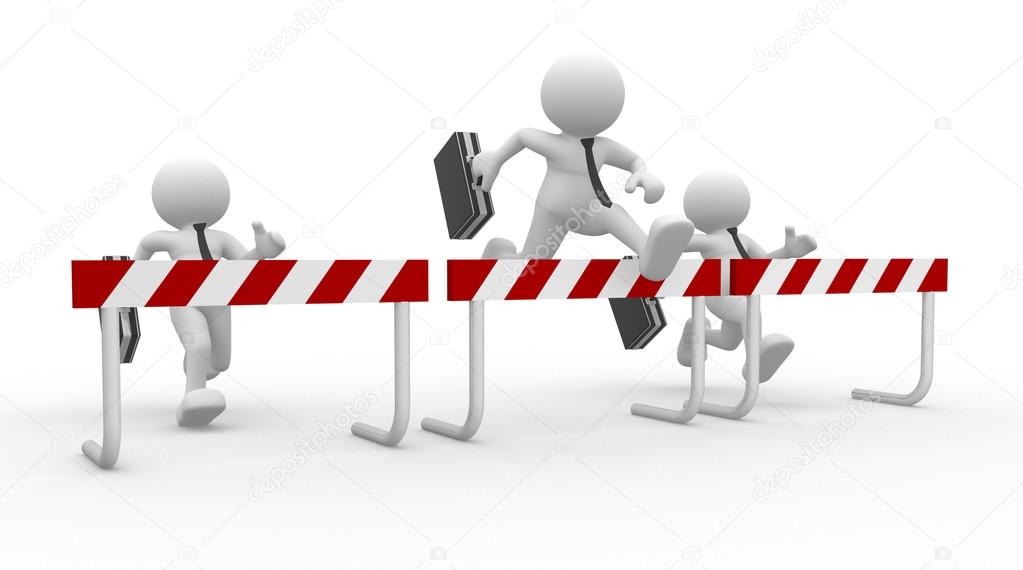 People jump over barrier Stock Photo by ©orlaimagen 60640041