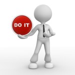 Person and an arrow with text DO FOR IT Stock Photo by ©orlaimagen 92691366