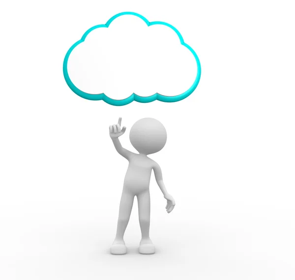 White Bubble Man Logo Stock Vektorgrafik „thinking Man Icon, Dream