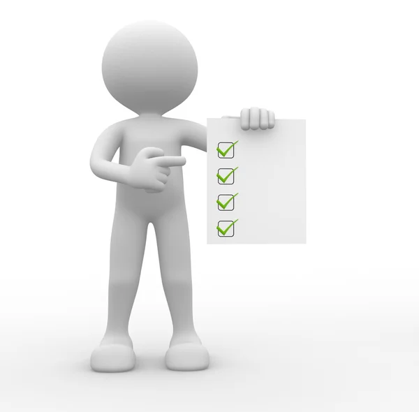 3d man checklist Stock Photos, Royalty Free 3d man checklist Images ...