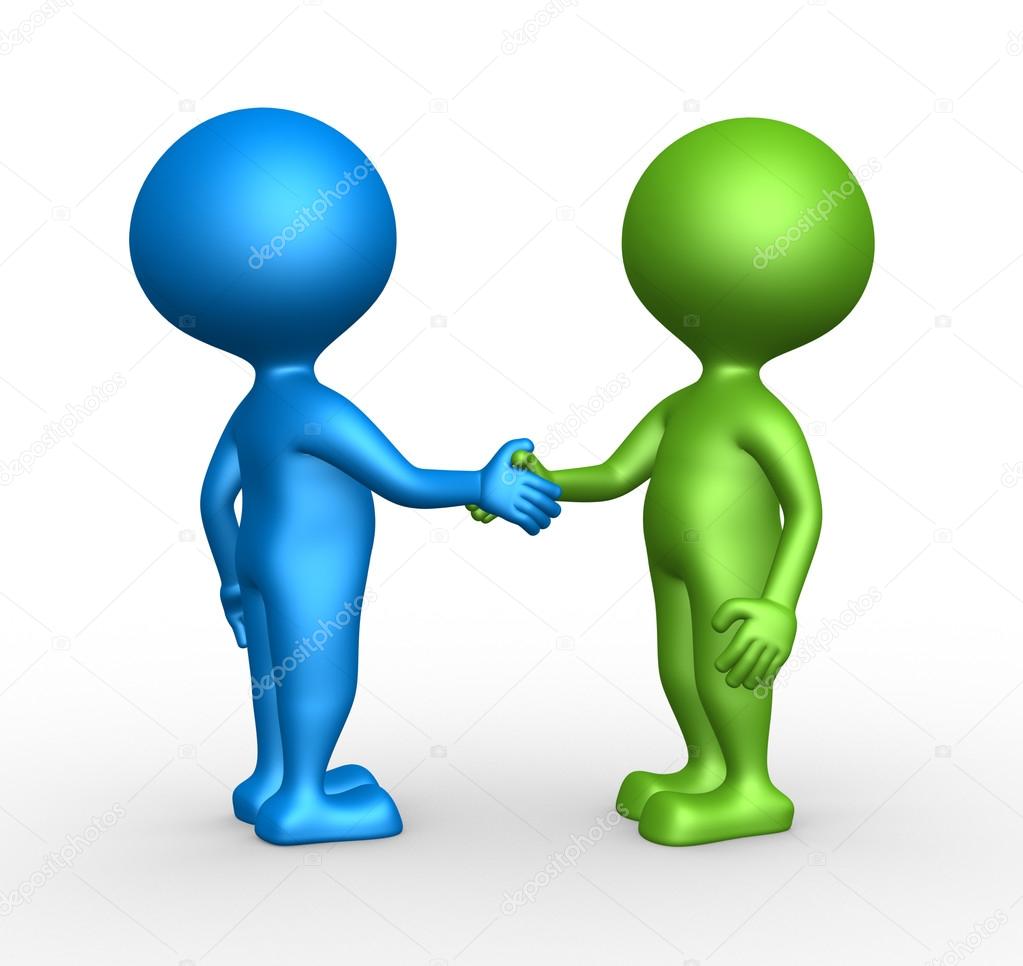 Friendly People Shaking Hands