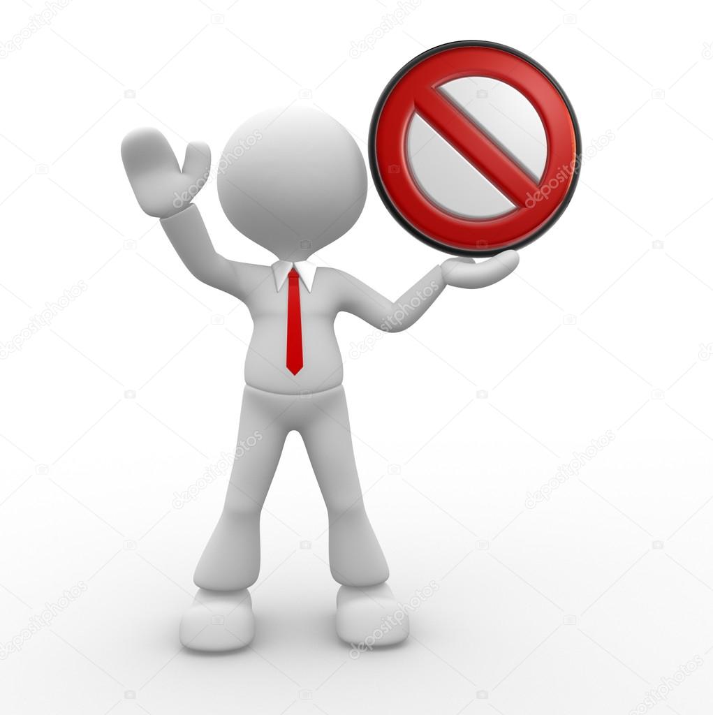 Persona con señal de stop — Foto de stock © orlaimagen #62060369