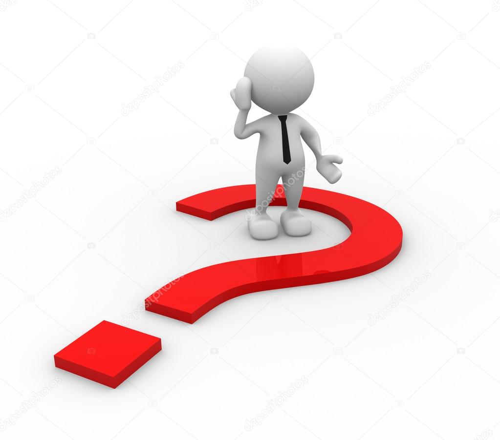 Man and question mark — Stock Photo © orlaimagen #62065679