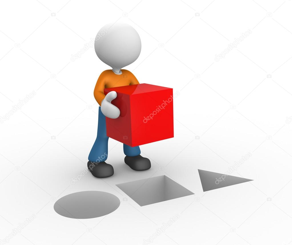 Person with red cube Stock Illustration by ©orlaimagen #62065925
