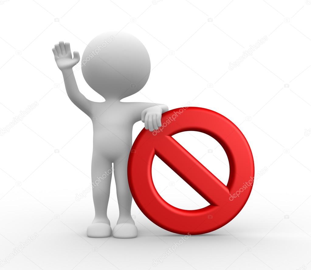 Person and interdiction sign — Stock Photo © orlaimagen #62068473