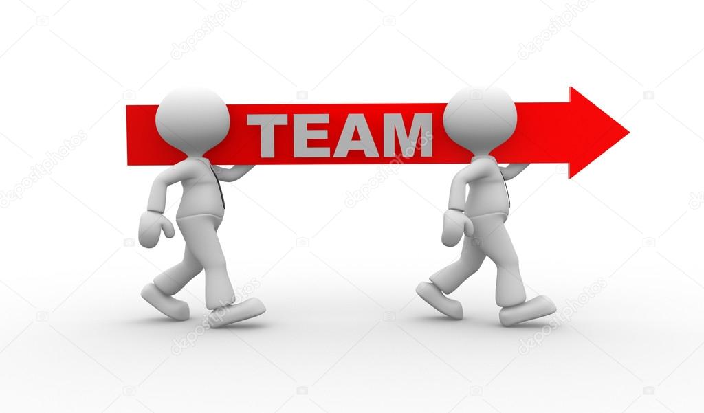 Two person with red arrow Stock Photo by ©orlaimagen 92691502