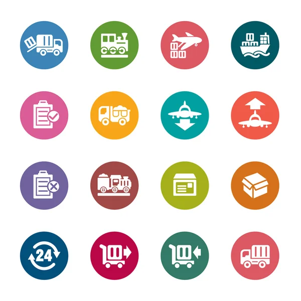 Logistics and Transport Color Icons — Stock Vector © godfather744431 ...