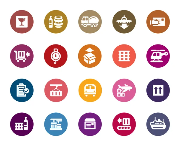 Logistics and Transport Color Icons Stock Vector Image by ...