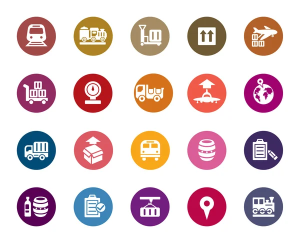 Logistics and Transport Color Icons — Stock Vector © godfather744431 ...
