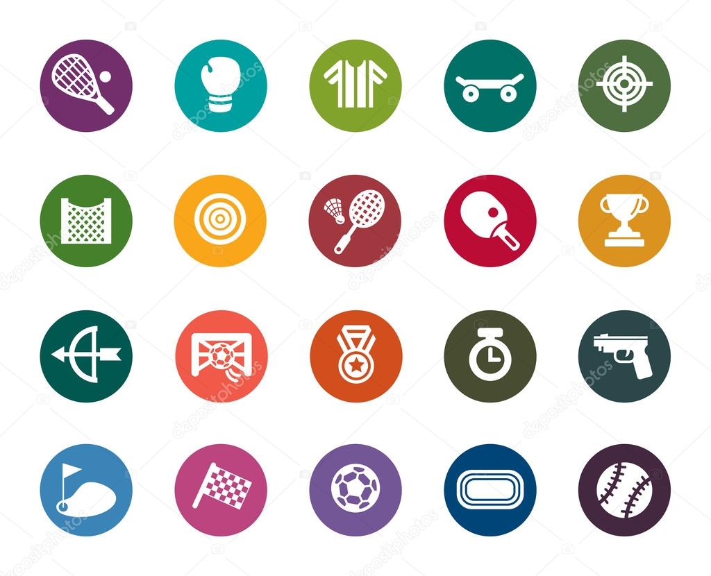 Sport Competition Color Icons Stock Vector Image by ©godfather744431 ...