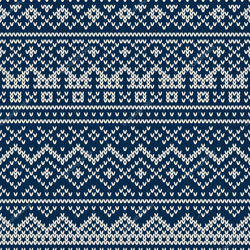 Knitted seamless pattern in Fair Isle style Stock Vector Image by ...