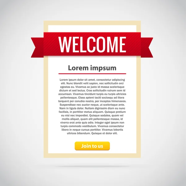 Welcome banner Vector Art Stock Images | Depositphotos