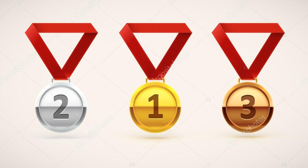 Realistic medals with ribbons Stock Vector Image by ©andrewvec #98326418
