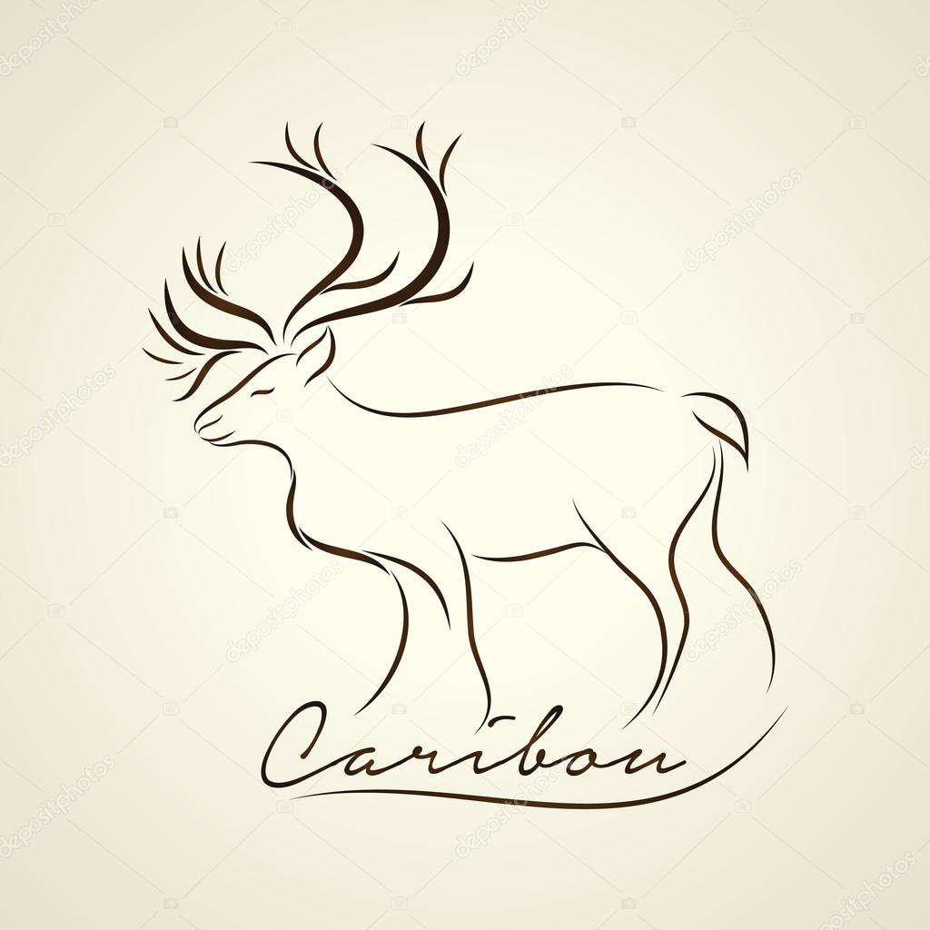 Caribou logo vector Stock Vector Image by ©ilovecoffeedesign #70204365