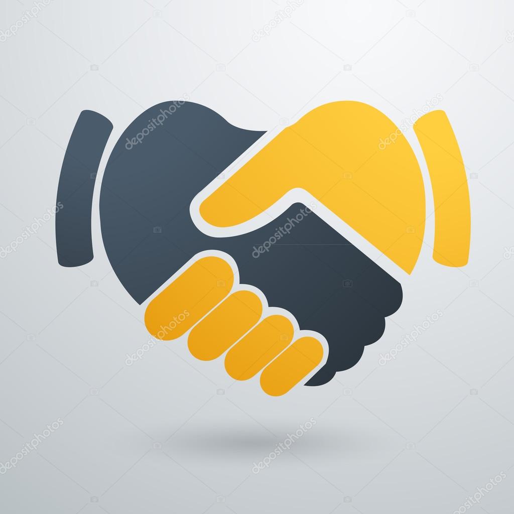 Handshake abstract logo vector design template. Stock Vector Image by ...