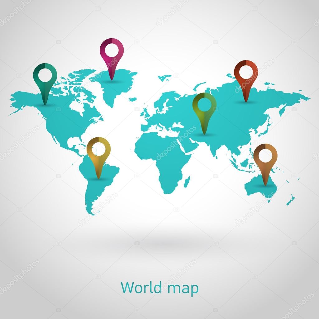 World map vector Stock Vector by ©ilovecoffeedesign 71635247