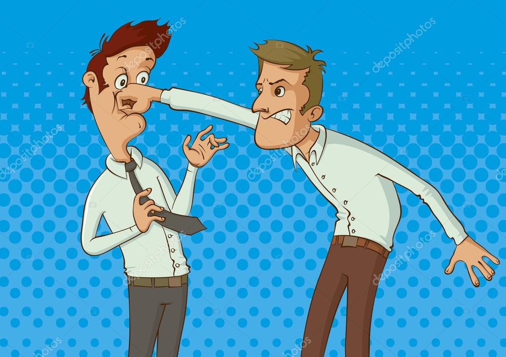 Two Men Arguing Cartoon