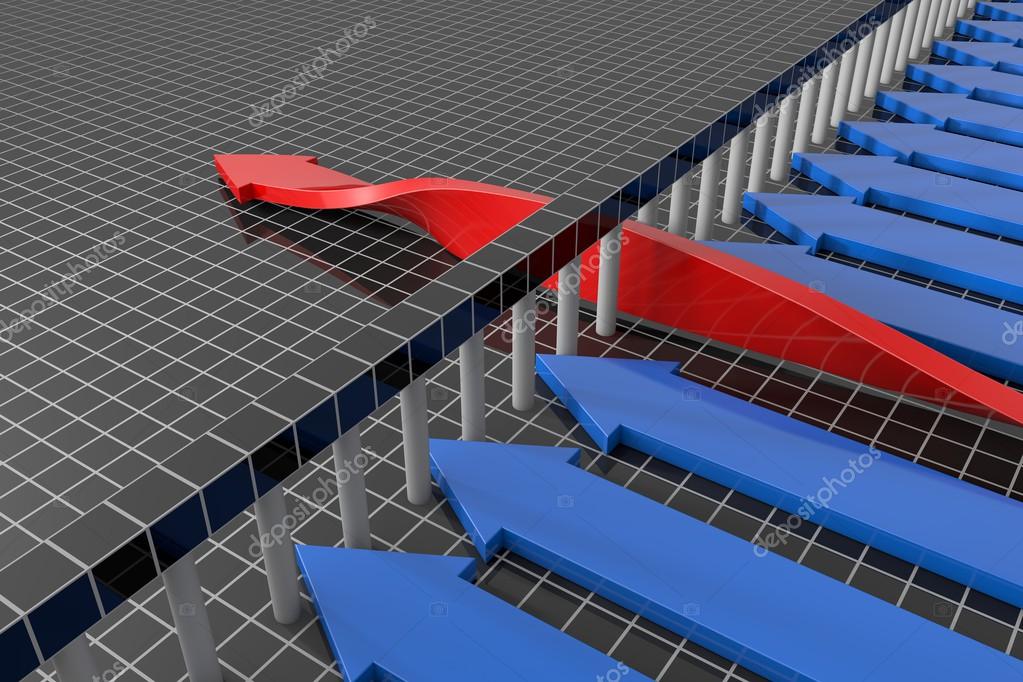 Red arrow obstacle avoidance — Stock Photo © dim4ik-69 #52333319