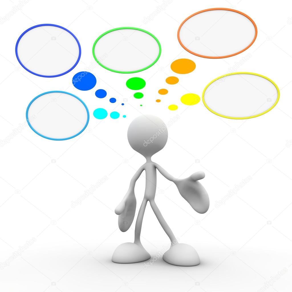 3d persona está experimentando y pensando — Foto de stock #54475565 ...