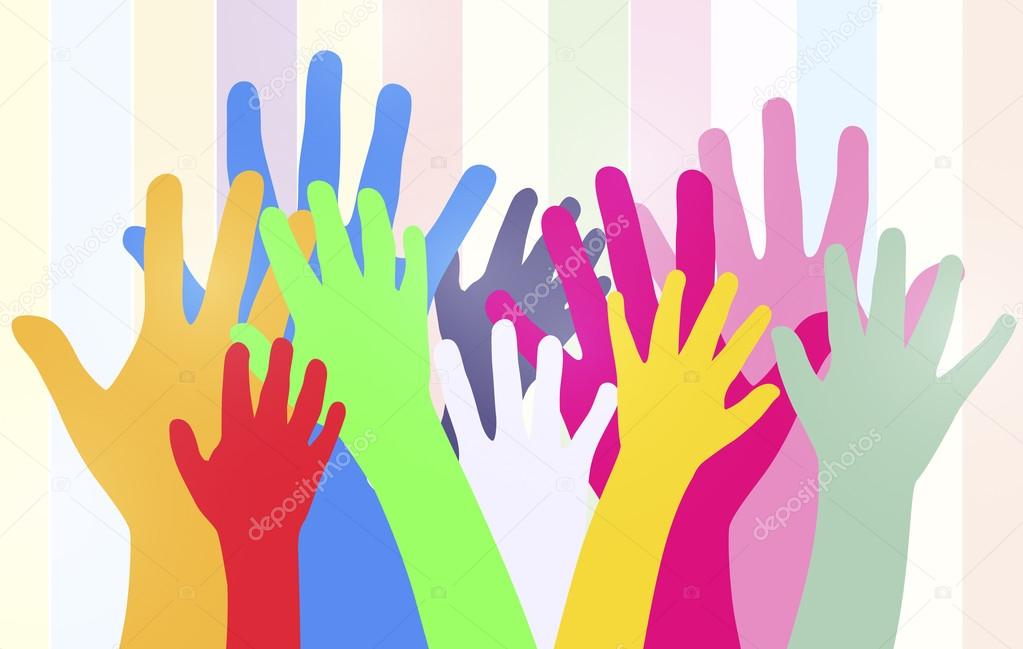 Dancing hands crowd vector Stock Vector Image by ©eobrazy #110116910