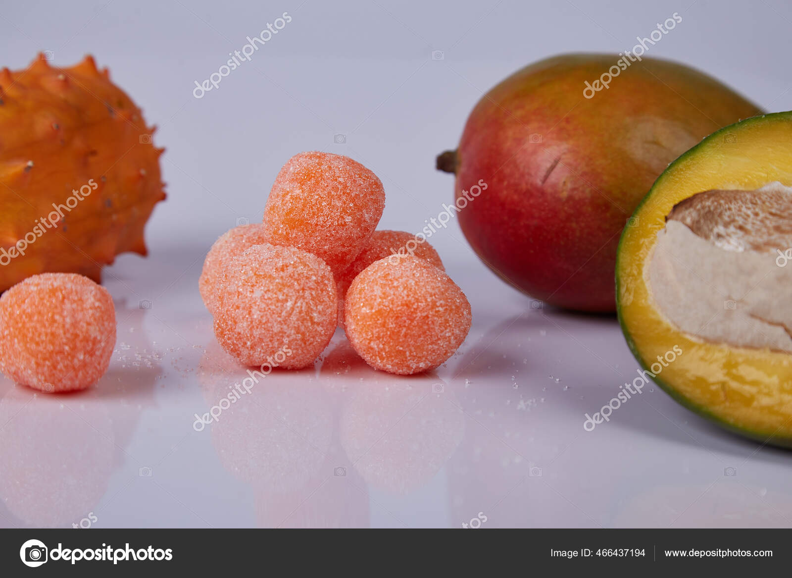 Orange Color Fresh Ball Sweets Candy Sugar Free Organic Healthy Stock ...