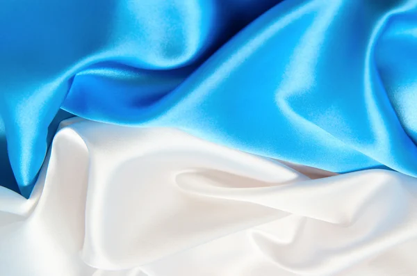 White and blue satin fabric for background - Stock Image - Everypixel