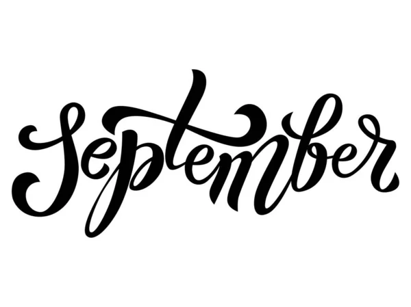 Beautiful Handwritten Modern Black Outline Name Month Year English ...