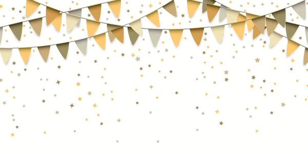 Colorful Flags with Falling golden shining stars. vector Stock Vector ...
