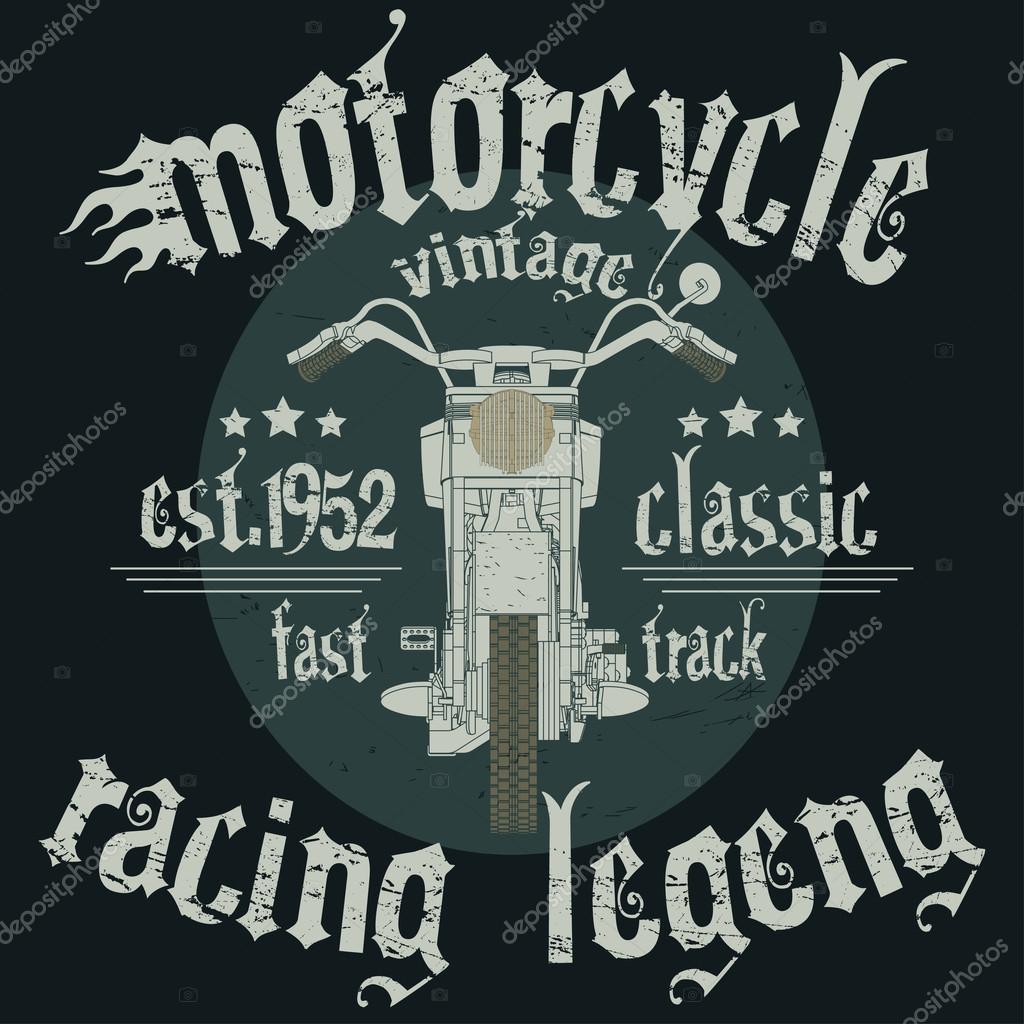 Motorcycle Racing Typography Stock Vector by ©ambassador80 75275341