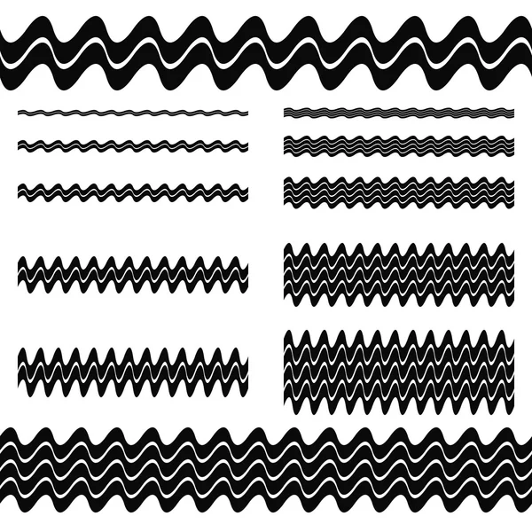 Graphic design elements - wave line divider set — Stock Vector ...