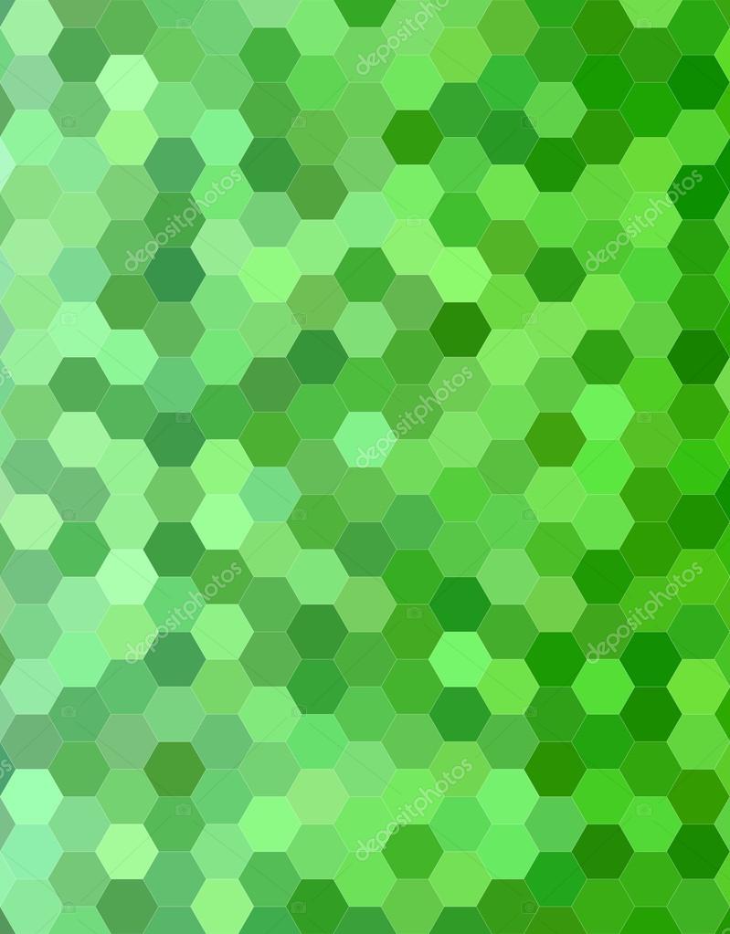 Diseño De Fondo De Mosaico Hexágono De Color Verde Vector Gráfico