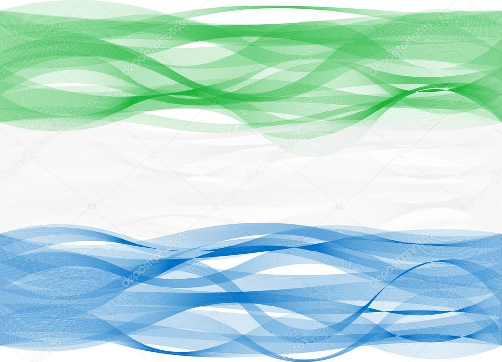 Wave line flag of Sierra Leone Stock Vector Image by ©davidzydd #53908641