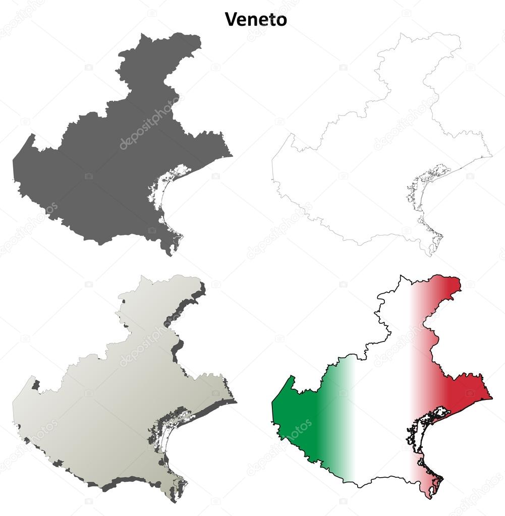 Veneto schema mappa set - Vettoriale Stock di ©davidzydd 53909681