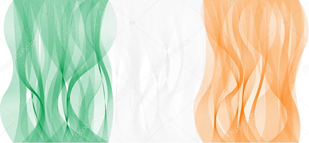 Wave line flag of Ireland Stock Vector by ©davidzydd 53910195