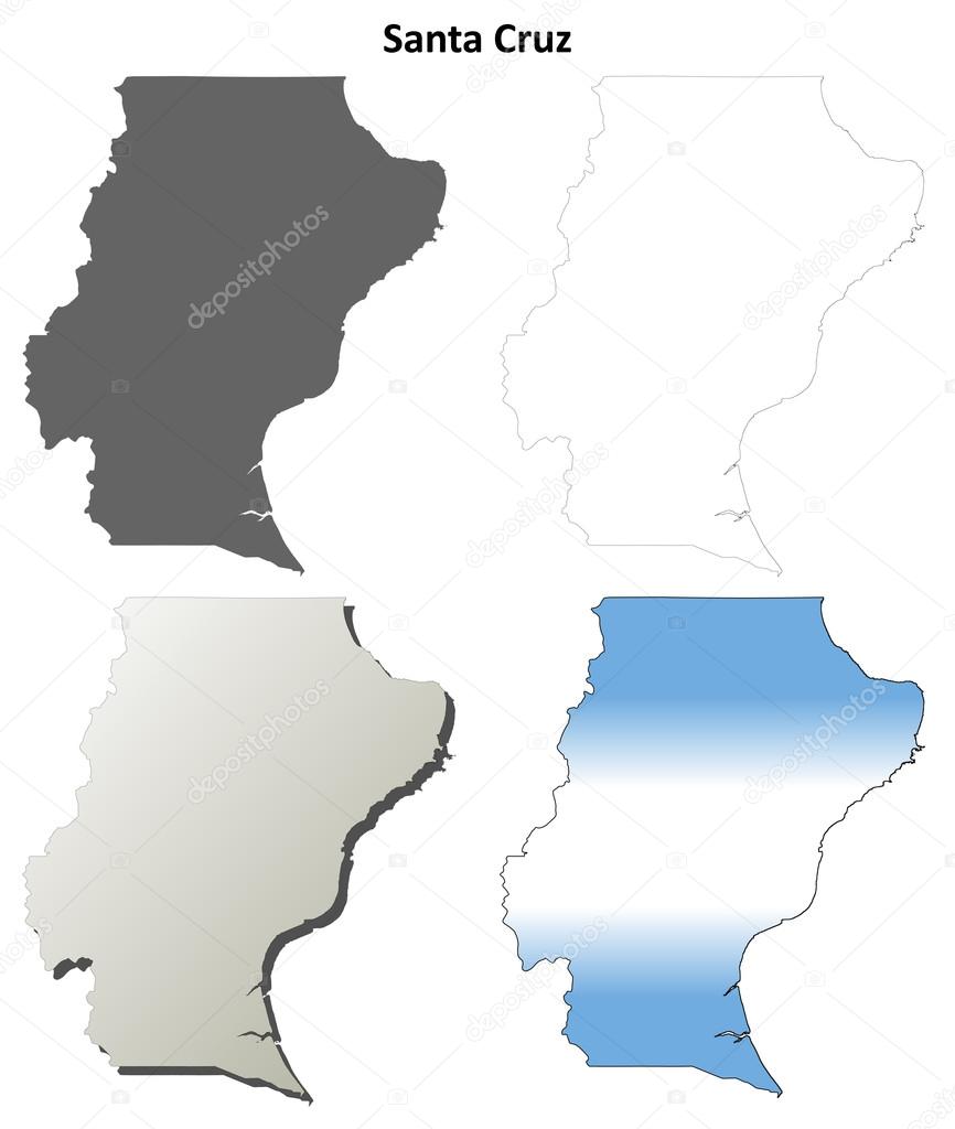 Santa Cruz blank outline map set Stock Vector Image by ©davidzydd #89391880