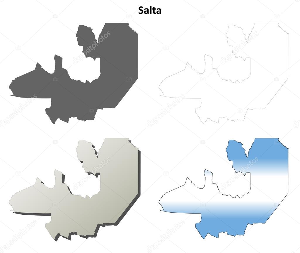 Conjunto de mapas en blanco de Salta Vector de stock por ©davidzydd ...