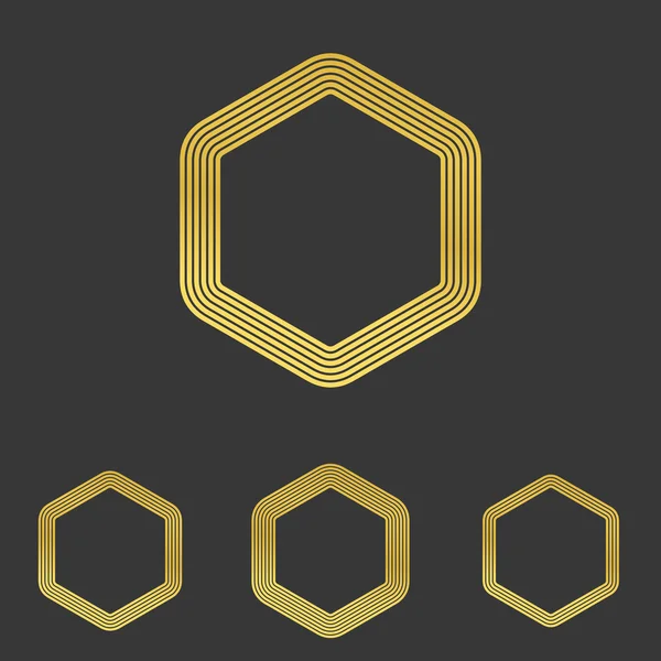 Hexagon shape symbol set Vector Art Stock Images | Depositphotos