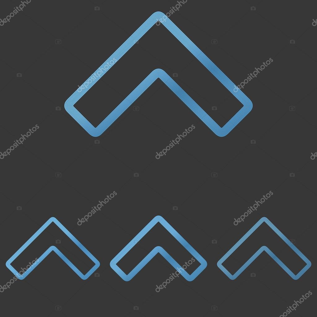 Blue line arrow logo design set Stock Vector Image by ©davidzydd #90103110