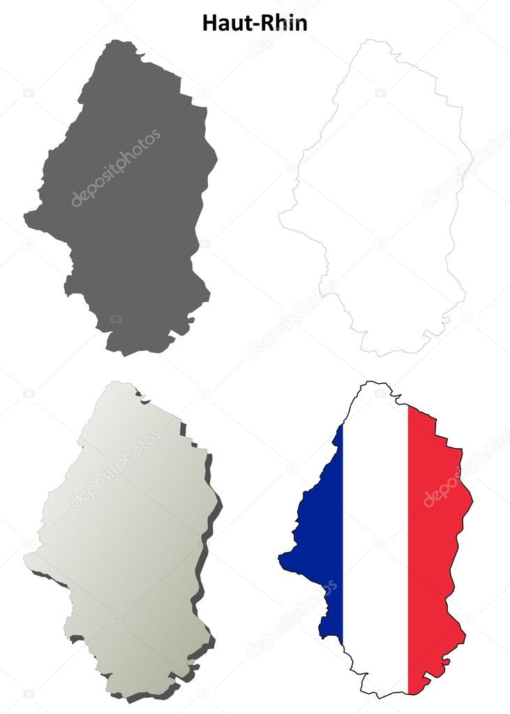 Haut-Rhin, Alsacia esquema mapa conjunto 2024