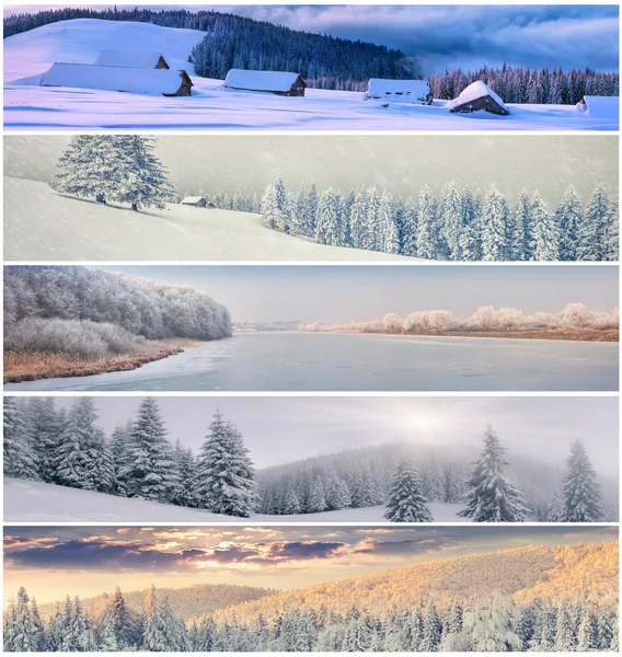 Winter landscape collage Stock Photos, Royalty Free Winter landscape ...