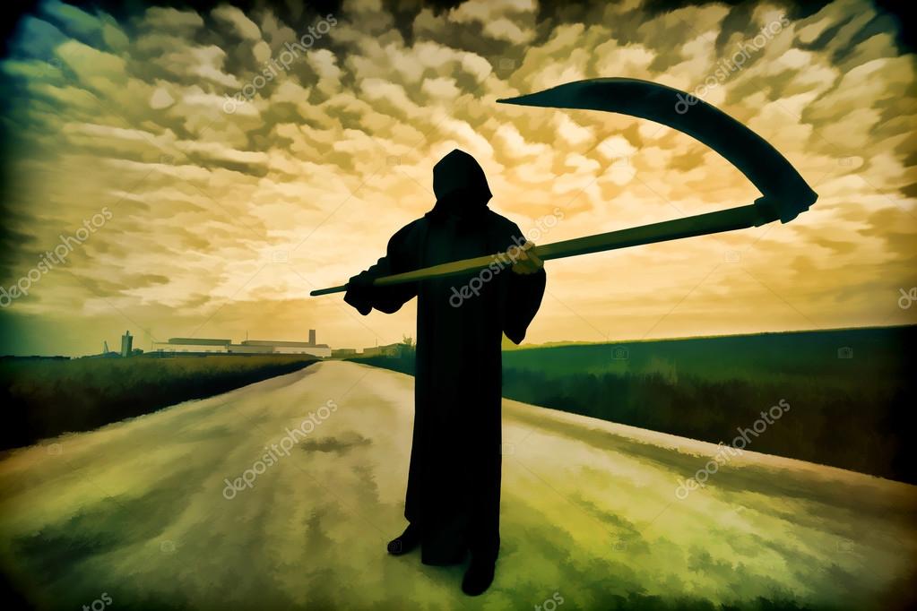 Grim Reaper on the road — Stock Photo © AndrewMayovskyy #75631265