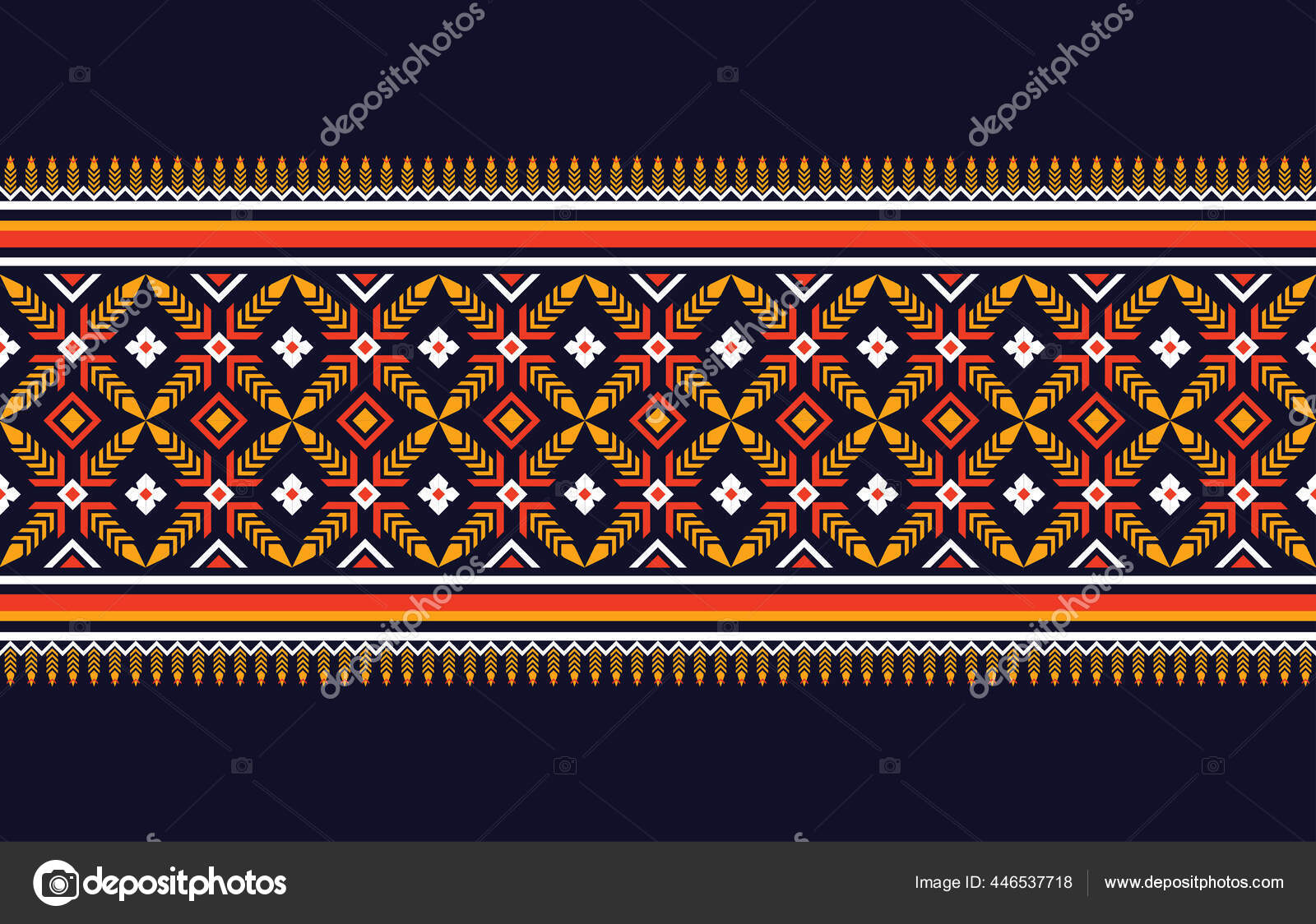 Abstract Ethnic Geometric Pattern Design Background Vector Illustration ...