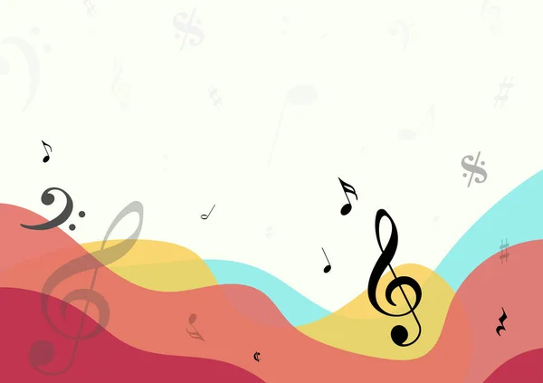 Music Background Design Vector Illustration Template Design Postcard ...