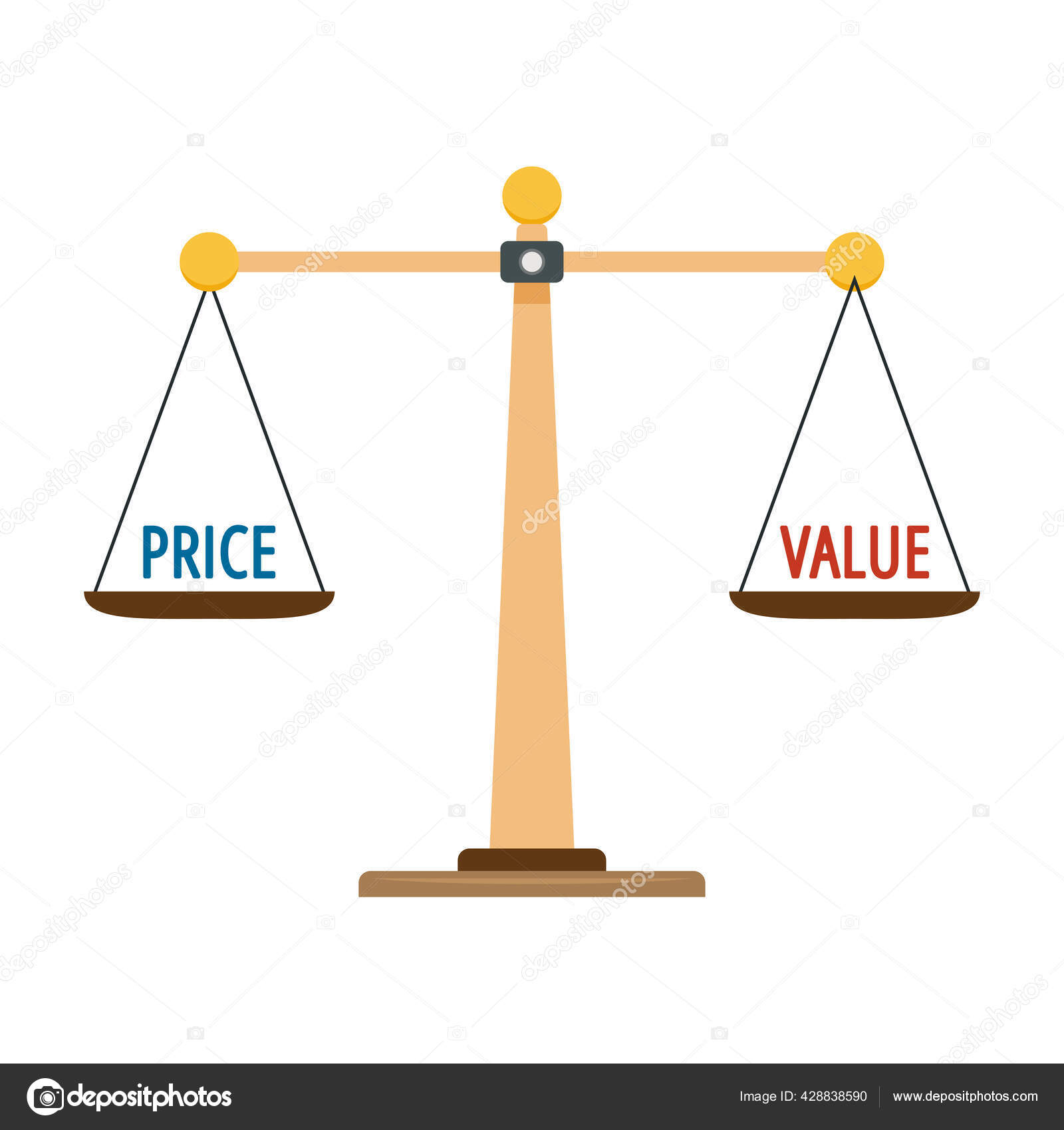 Medición Precio Balance Valor Vector Escala Vector de stock por ...