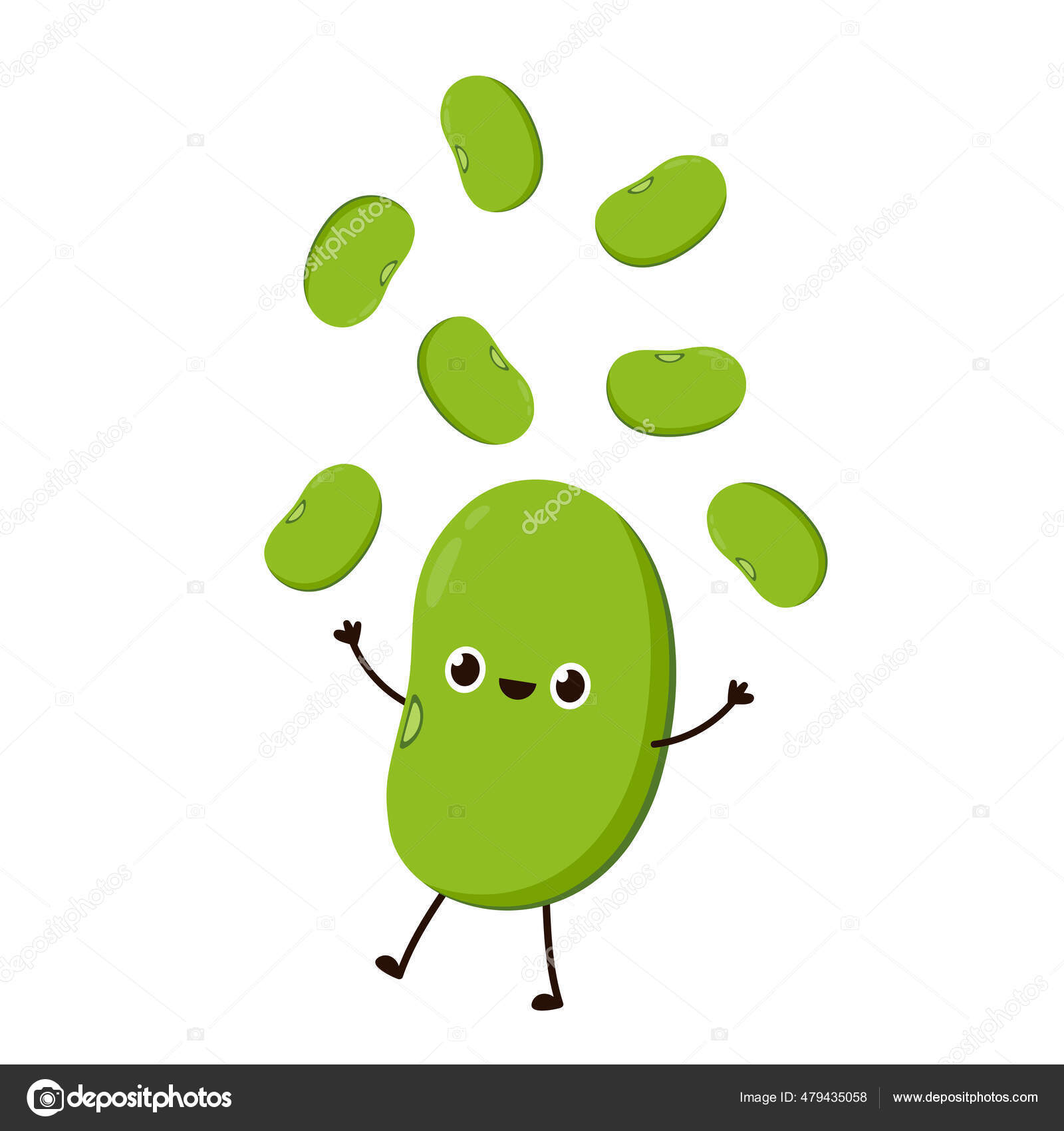 Mung Bean Vector Mung Bean Character Design Stock Vector by ...
