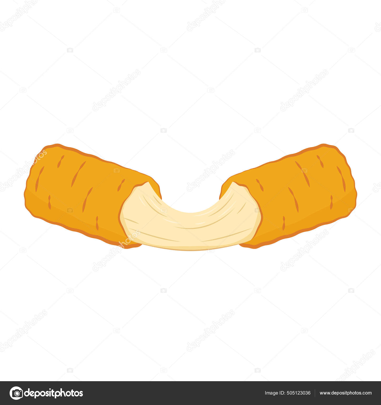 Mozzarella Sticks Vector Mozzarella Sticks White Background Cheese ...
